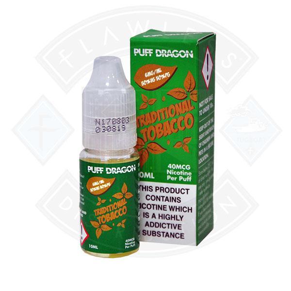 Traditional Tobacco Puff Dragon TPD 10ml E liquid | Litejoy Vape UK ...